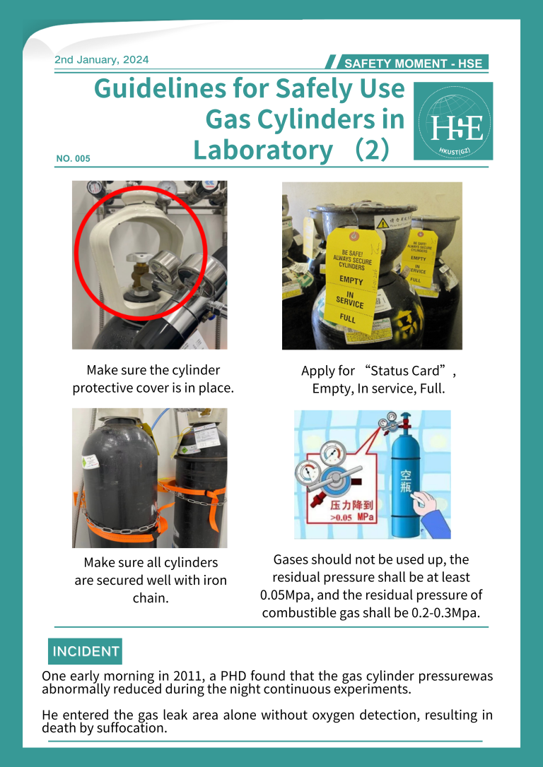 NO. 005 Guidelines for Safely Use Gas Cylinders in Laboratory （2） - HSE ...