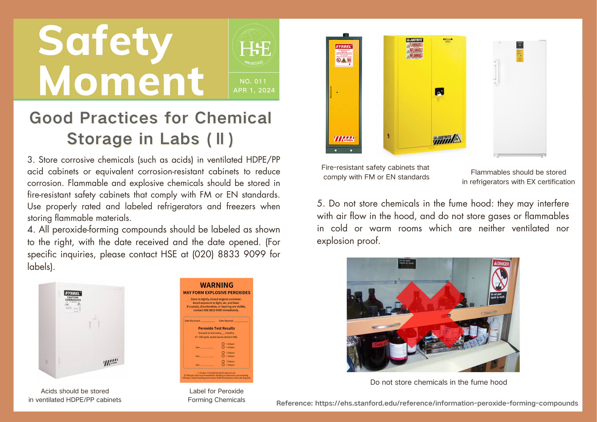 NO. 011 Good Practices for Chemical Storage in Labs(Ⅱ) - HSE HKUST GZ EN